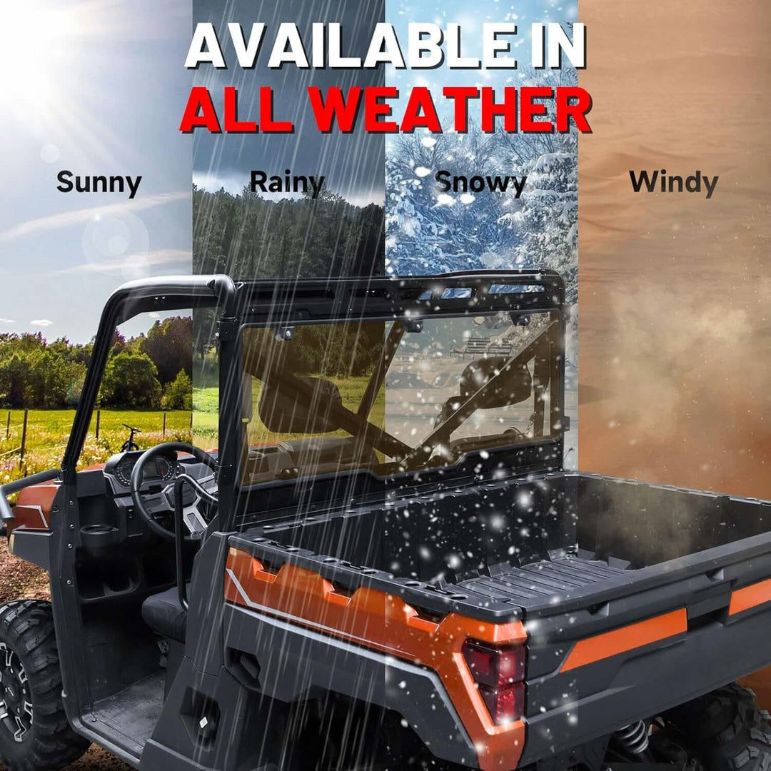 Polaris Ranger 1000/XP/Crew Flip & Rear Tinted Windshields – StarknightMT