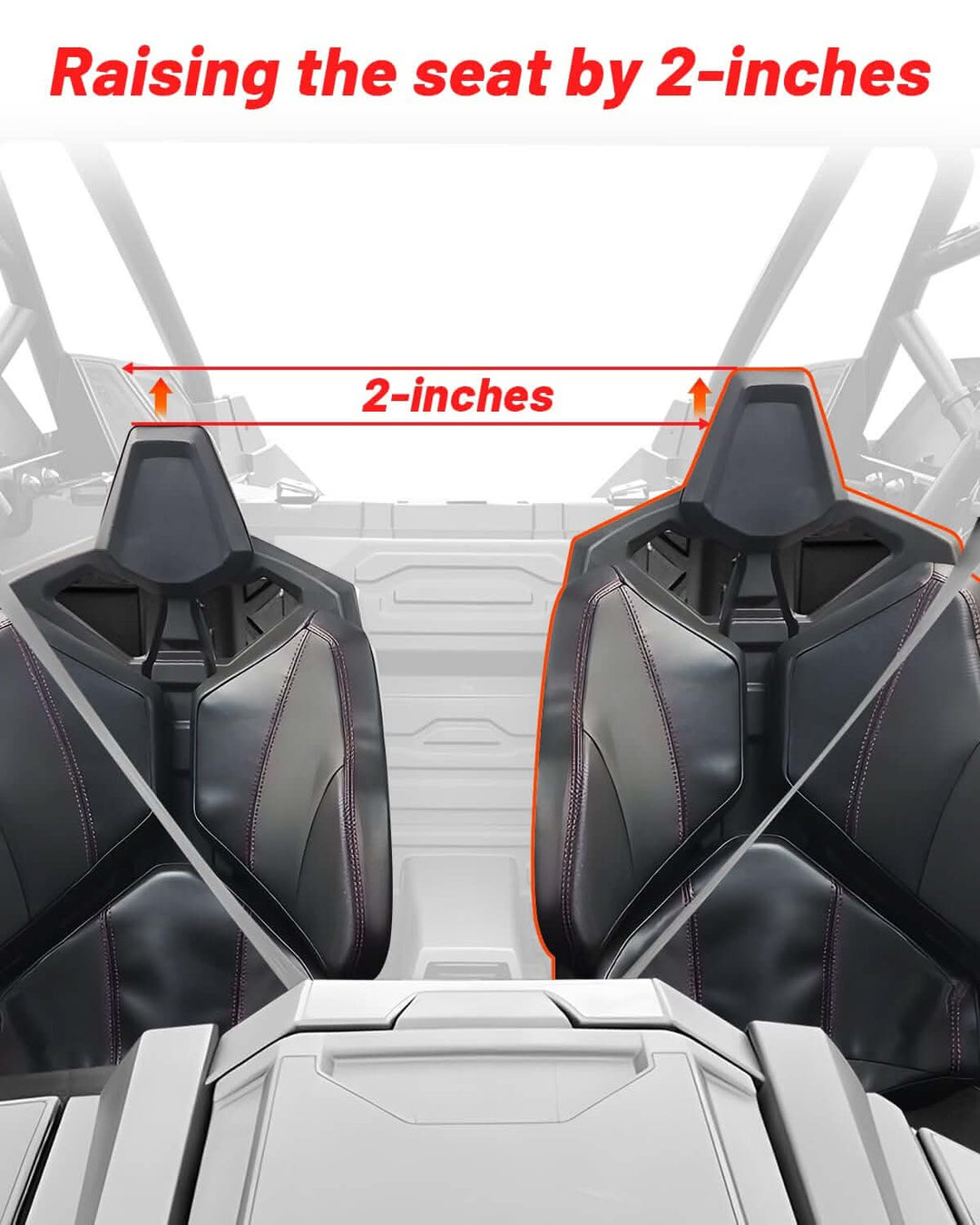 2" RZR Pro XP Seat Risers (8PCS Black) – StarknightMT