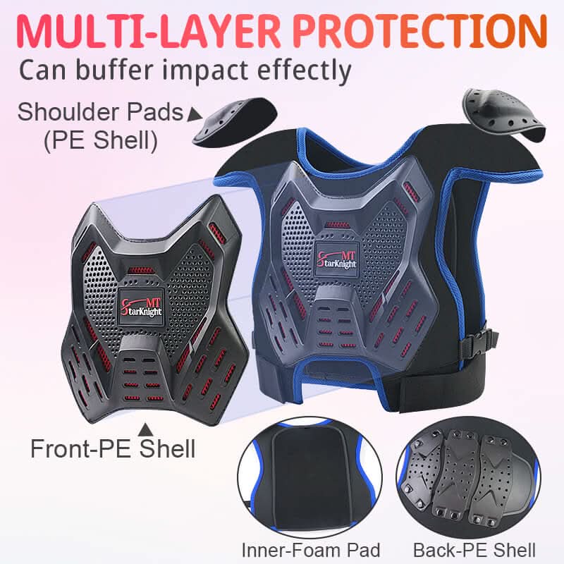 Kids' Blue Protective Motorcycle Armor | Safety & Comfort – StarknightMT