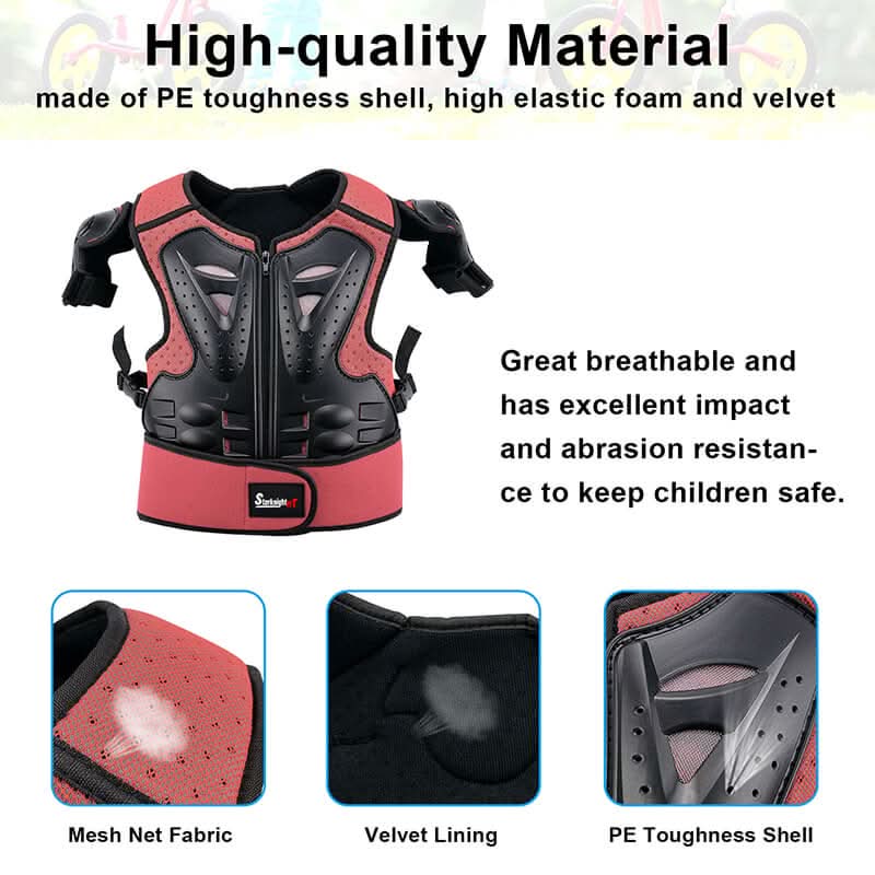 Kids Motorcycle Armor Suit | Red Protective Gear – StarknightMT